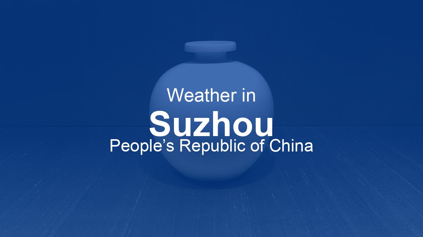 Weather in Suzhou, China - 7-Day Forecast & Live Conditions