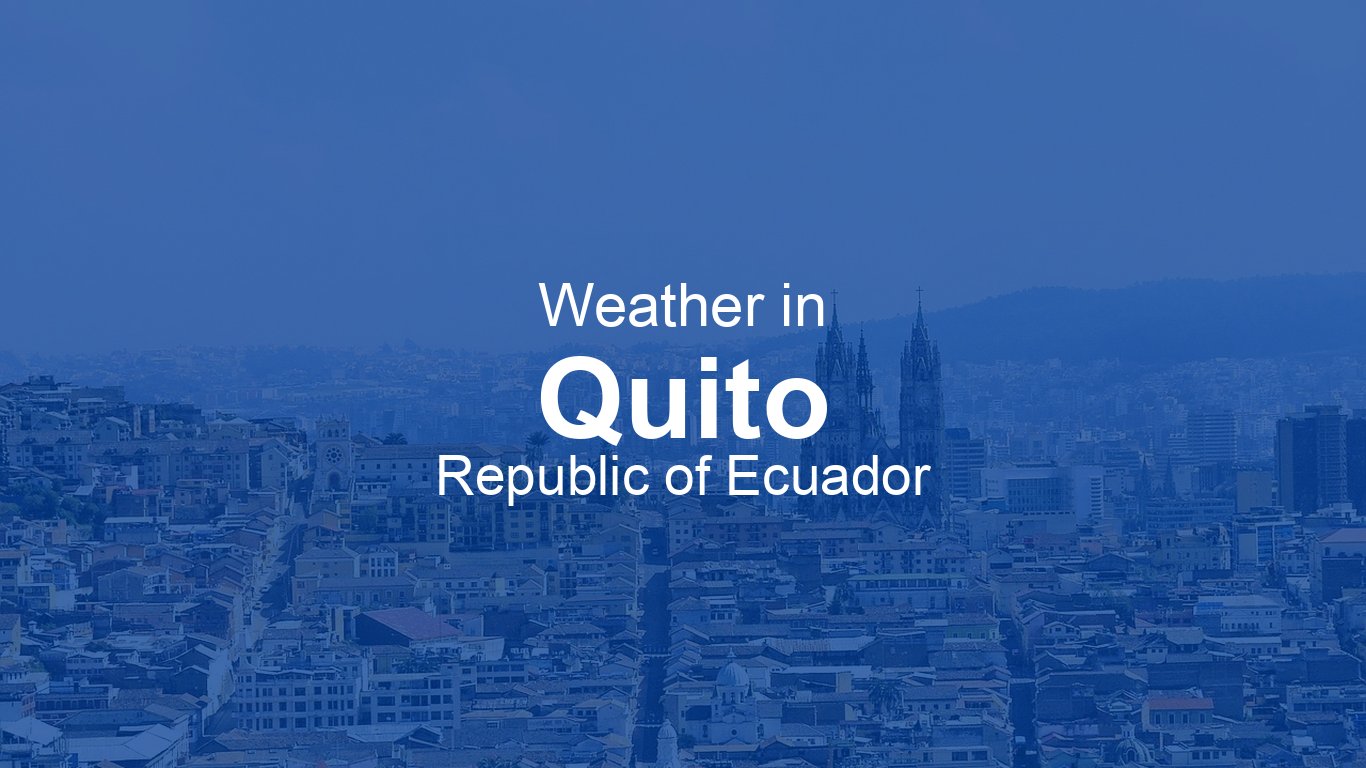 Weather in Quito, Ecuador - 7-Day Forecast & Live Conditions