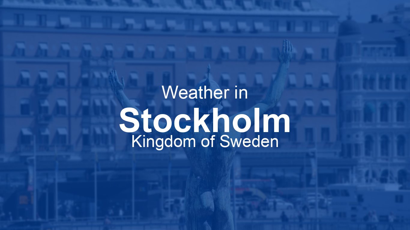 Weather in Stockholm, Sweden - 7-Day Forecast & Live Conditions