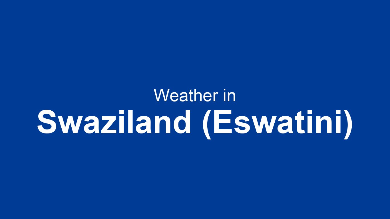 Weather in Eswatini - Forecast & Live Conditions