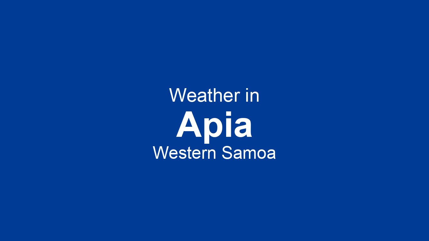 Weather in Apia, Samoa - 7-Day Forecast & Live Conditions